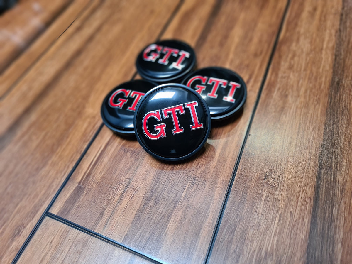 4x Alloy Wheel Volkswagen GTI Centre Caps for most VW Golf Passat Ca Caps Direct