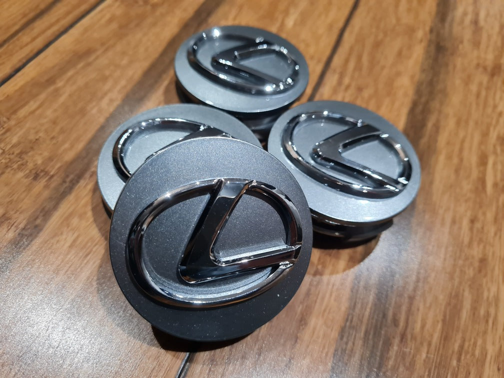 4x Alloy Wheel Centre caps for Lexus Grey/Chrome 62mm – Caps Direct