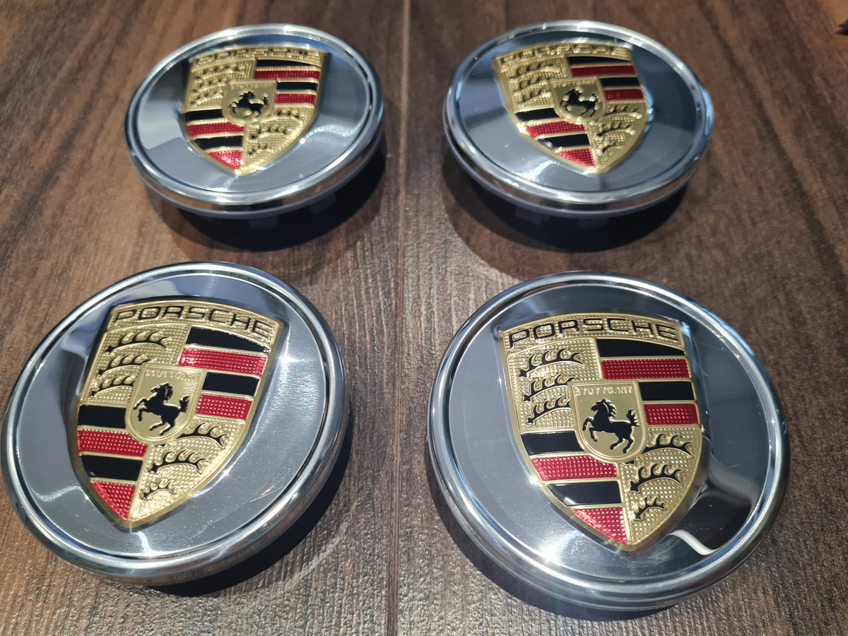 4x Alloy Wheel Centre caps for Porsche Taycan Chrome 75mm – Caps Direct