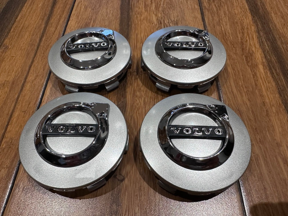 4x Alloy Wheel Centre Caps Silver for New Volvo with 65mm diameter ...