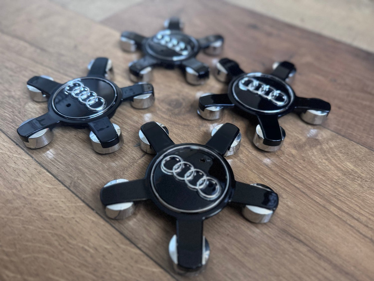 4x Alloy Wheel Star Spider Centre Caps for Audi A3, A4, A6 - 8RO.601.1 ...