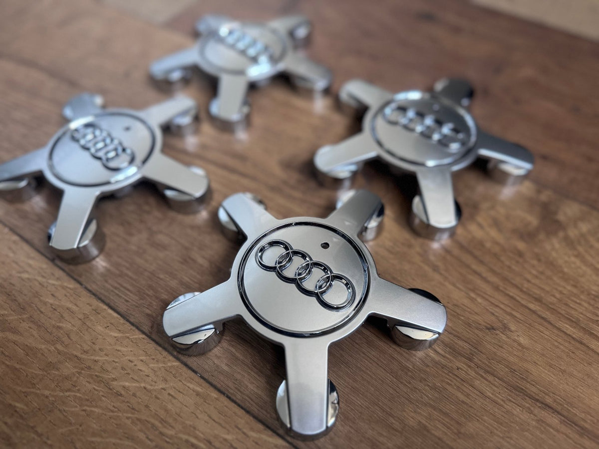 4x Alloy Wheel Star Spider Centre Caps for Audi A3, A4, A6 - 4FO.601.0 ...