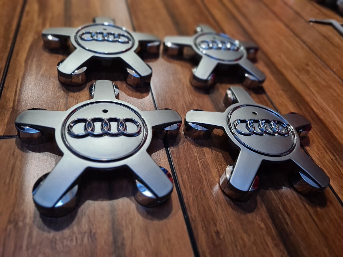 4x Alloy Wheel Star Spider Centre Caps for Audi A3, A4, A6 - 4FO.601.0 ...