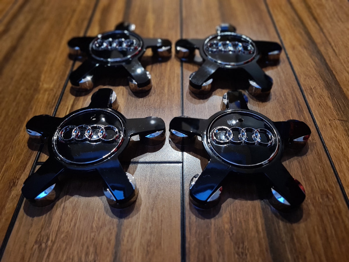 4x Alloy Wheel Star Spider Centre Caps for Audi A3, A4, A6 - 4FO.601.1 ...