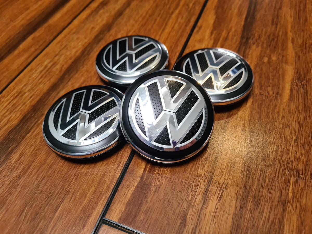 4x Alloy Wheel Volkswagen Centre caps for New VW Golf - 5GO 601 171, 6 ...