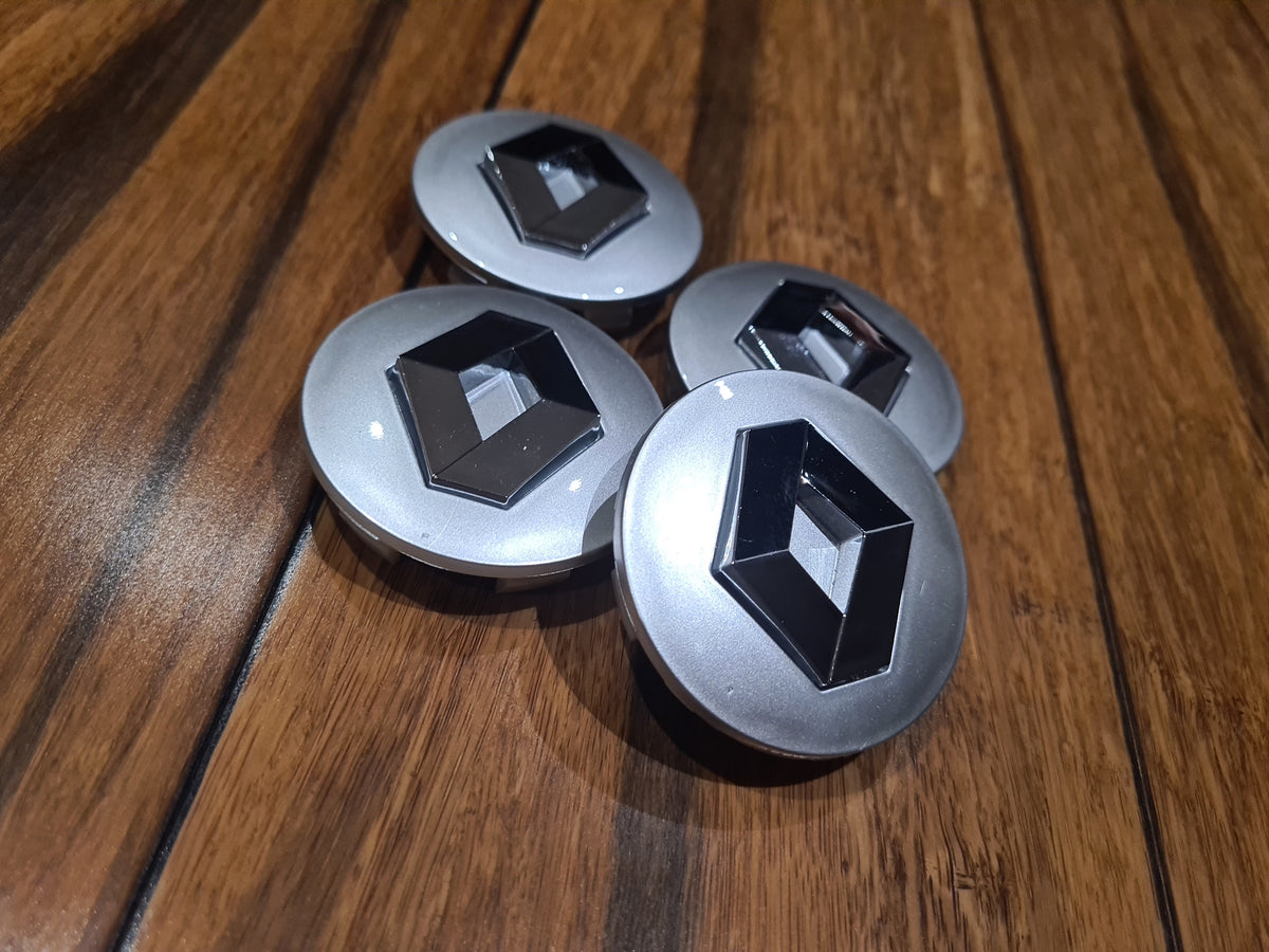 4x Alloy Wheel Centre caps for Renault Silver/Chrome 57mm – Caps Direct